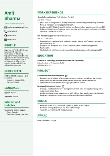 Resume Mate | Professional Resume Builder | Enhance your CV